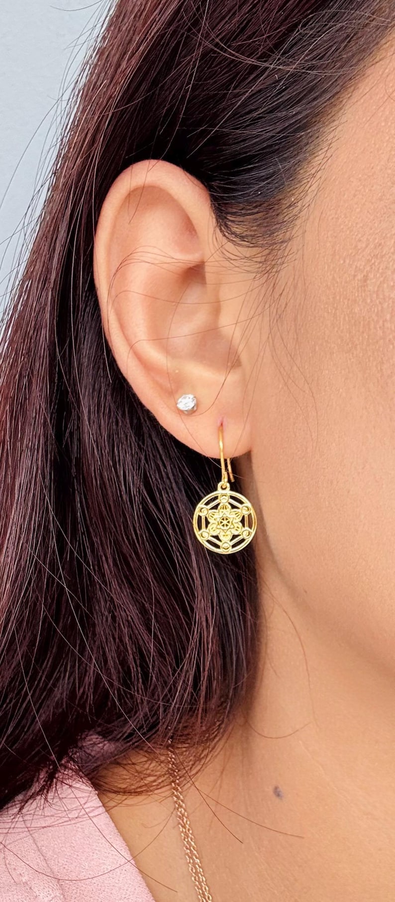 Metatron's Cube Earrings Sacred Geometry Earrings for Women Spiritual ...