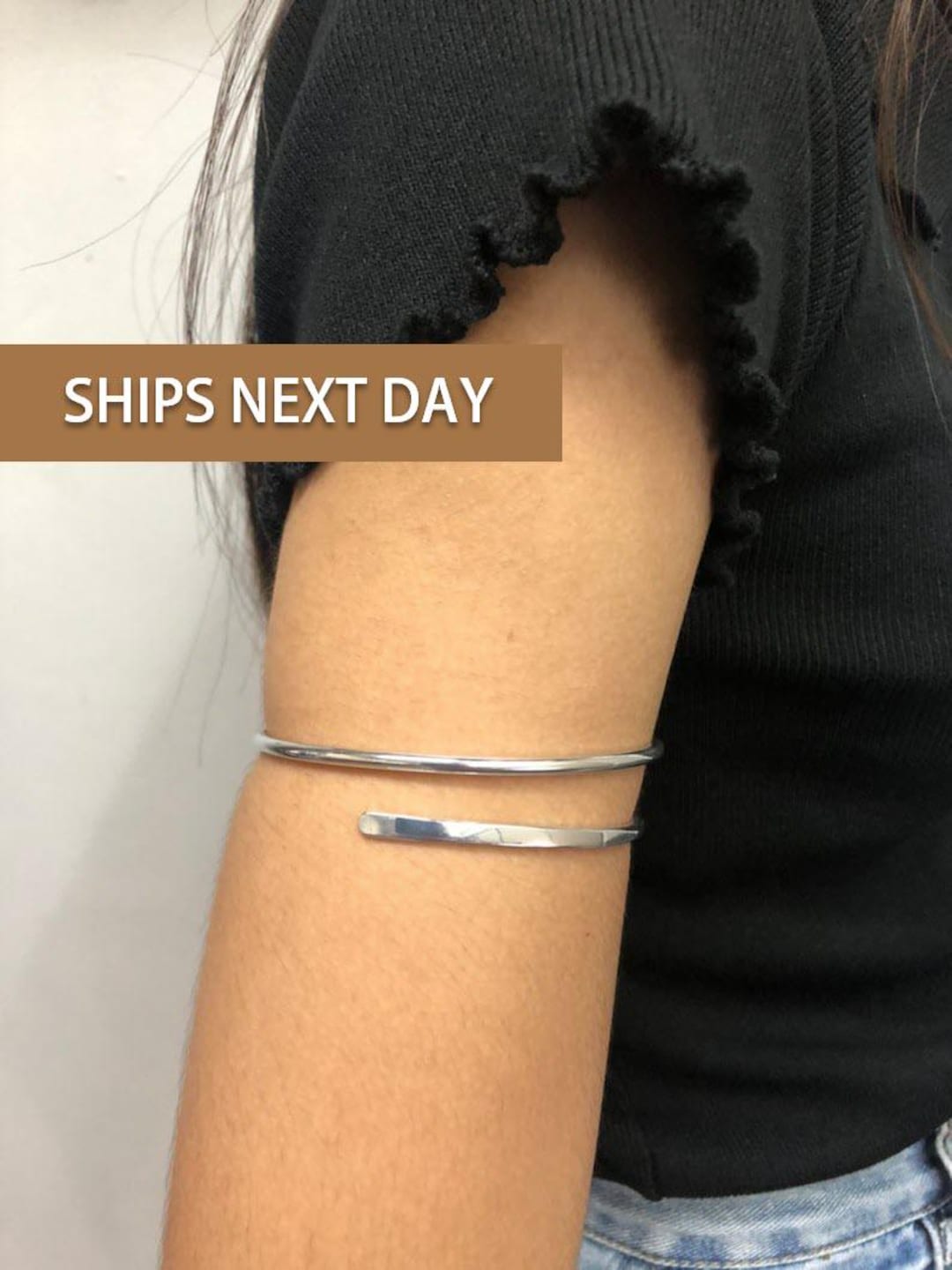 Minimalist Simple Arm Band / Upper Arm Cuff / Thin Arm Band / Upper Arm ...