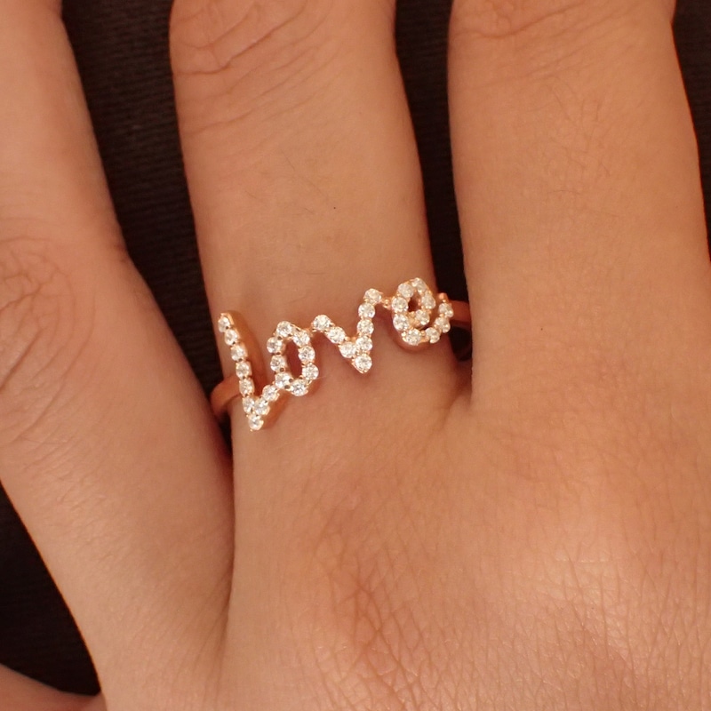 Gold Love Ring - Etsy