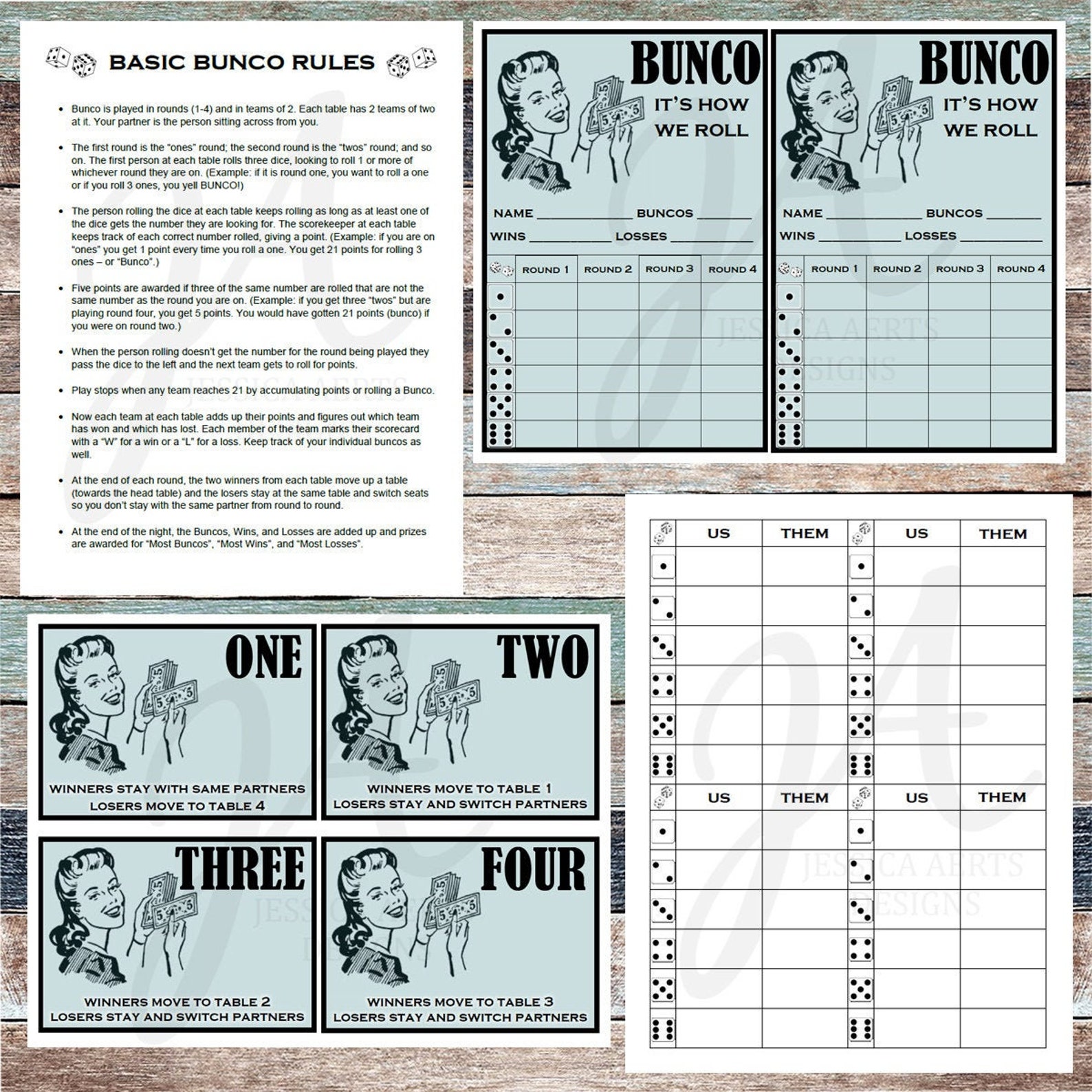 Retro Bunco Set - Etsy