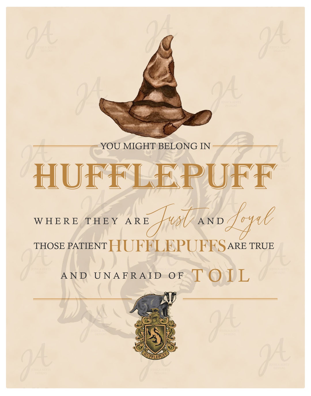 Wizard Hat Poster - Yellow - Etsy
