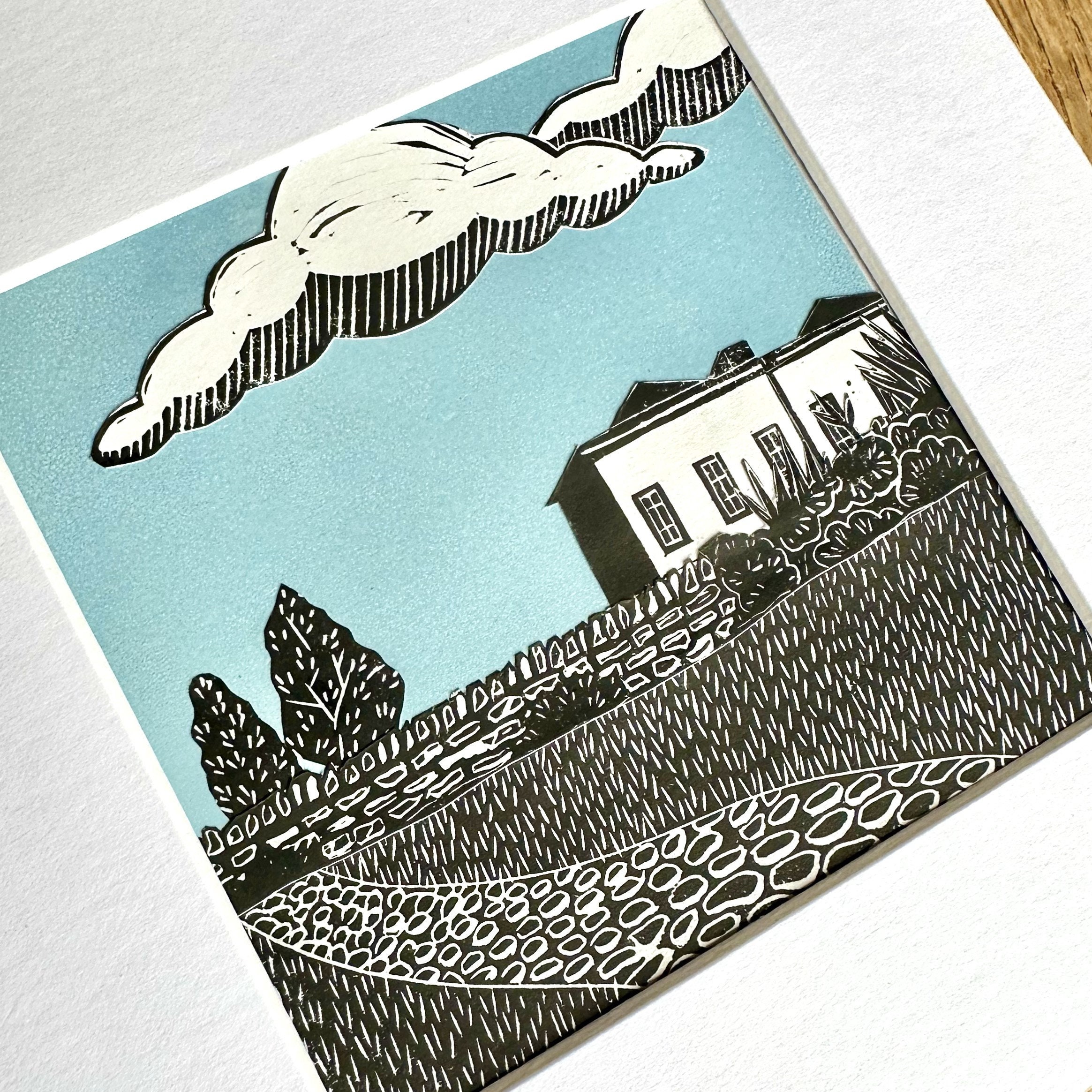 Original Collage Linocut Collage Lino Print Collage Original Print ...