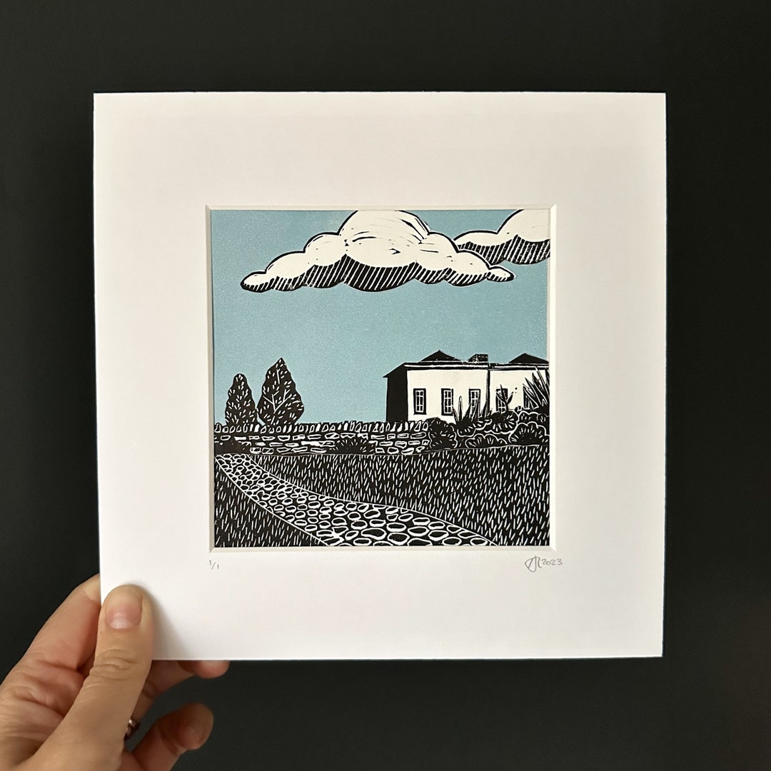 Original Collage Linocut Collage Lino Print Collage Original Print ...