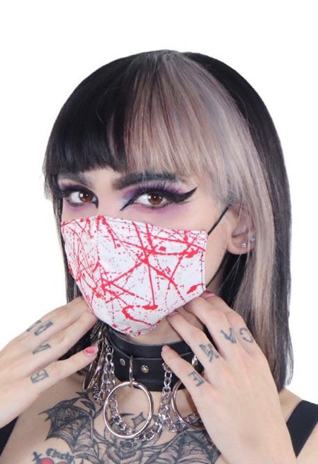 Psycho Blood Splatter Mask Without Nose Bridge - Etsy
