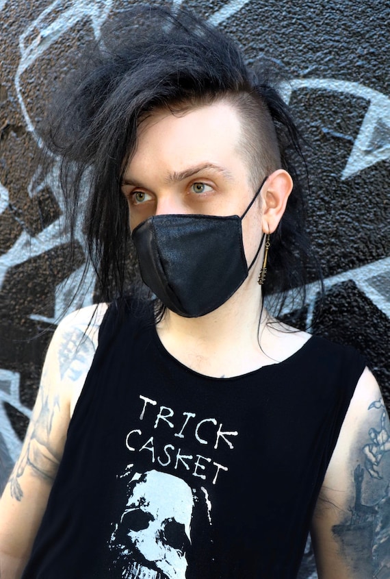 Vegan Leather Face Mask Without Nose Bridge - Etsy