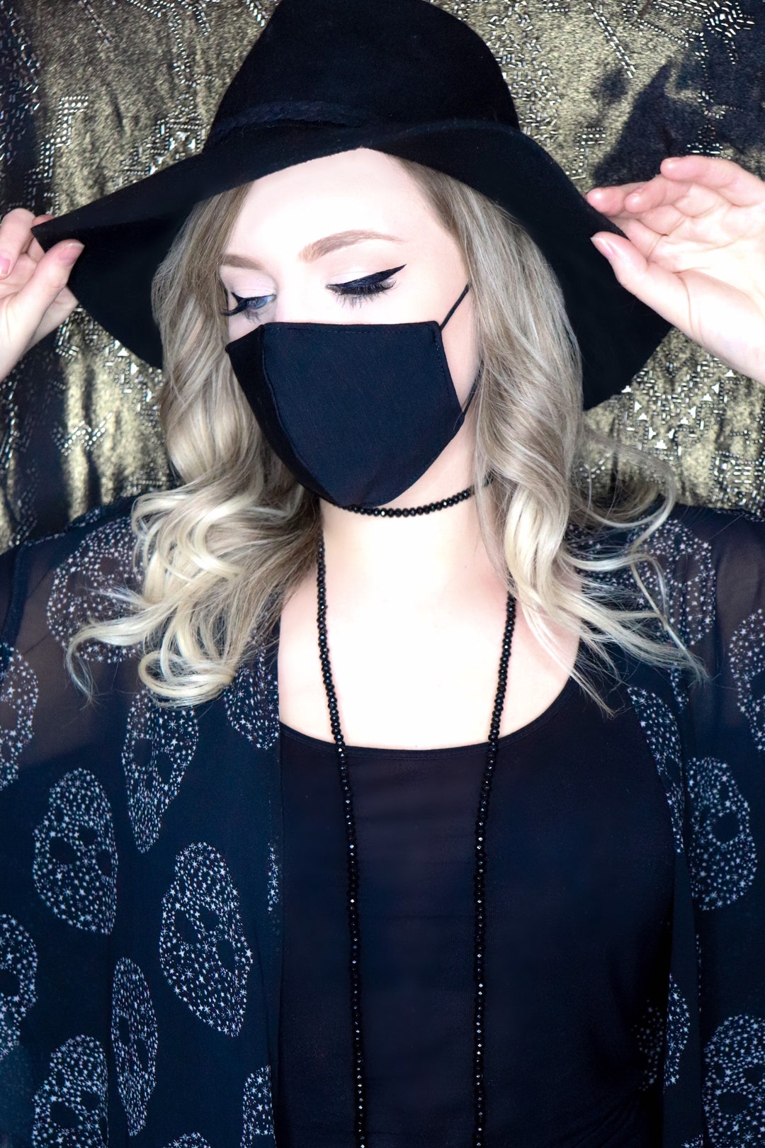 Plain Black Mask - With Nose Bridge - Etsy