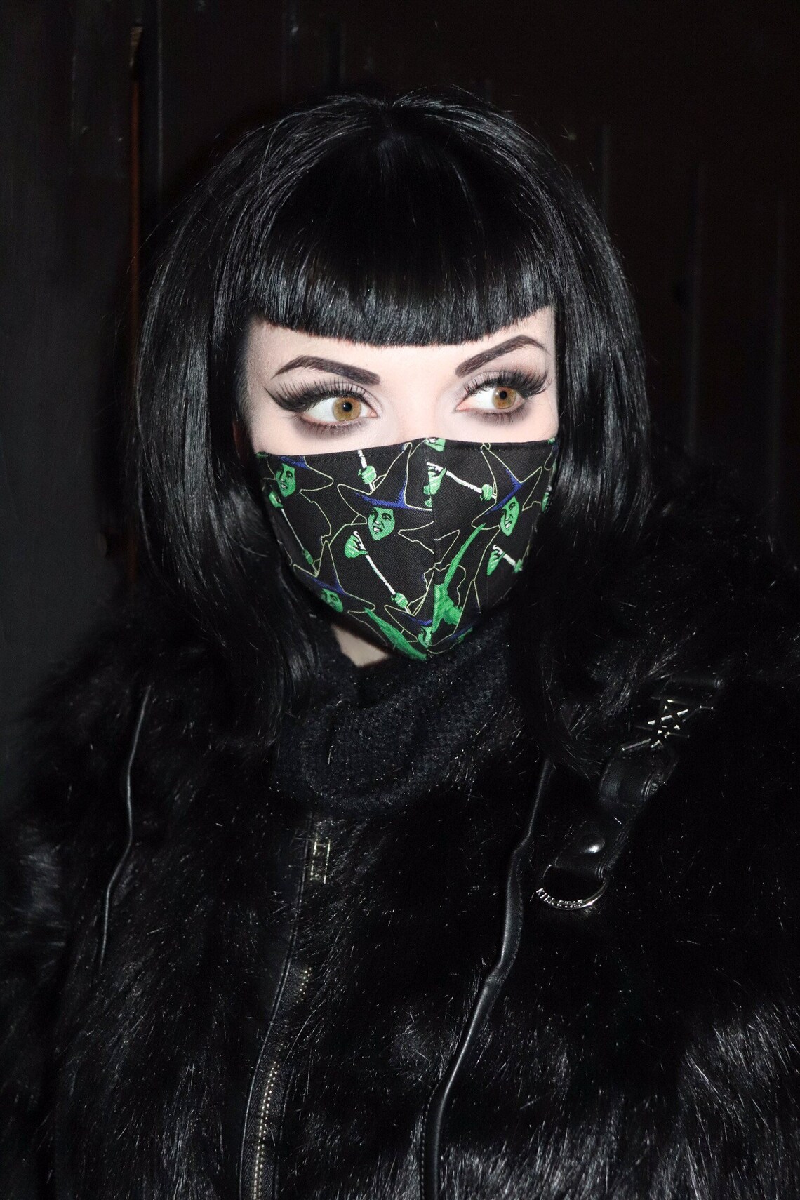 Wicked Witch Wizard of Oz Printed Mask-without Nose Bridge - Etsy