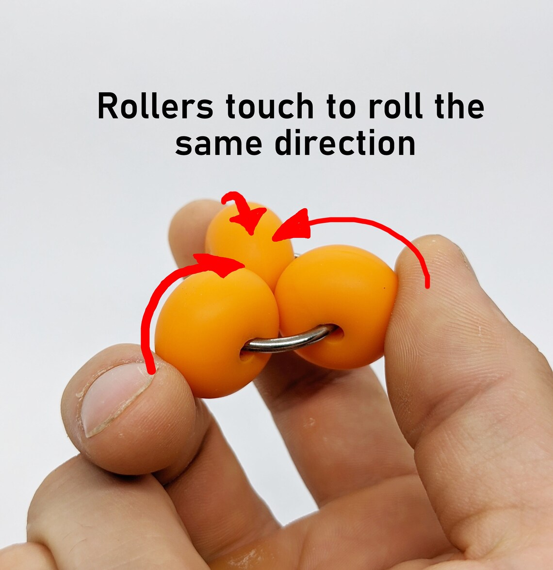 The Tri-roller Silent Silicone Fidget Toy EDC Sensory Stim - Etsy