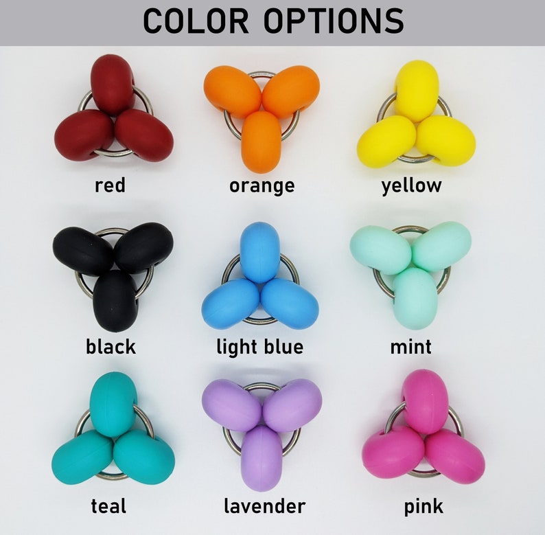 The Tri-roller Silent Silicone Fidget Toy EDC Sensory Stim - Etsy
