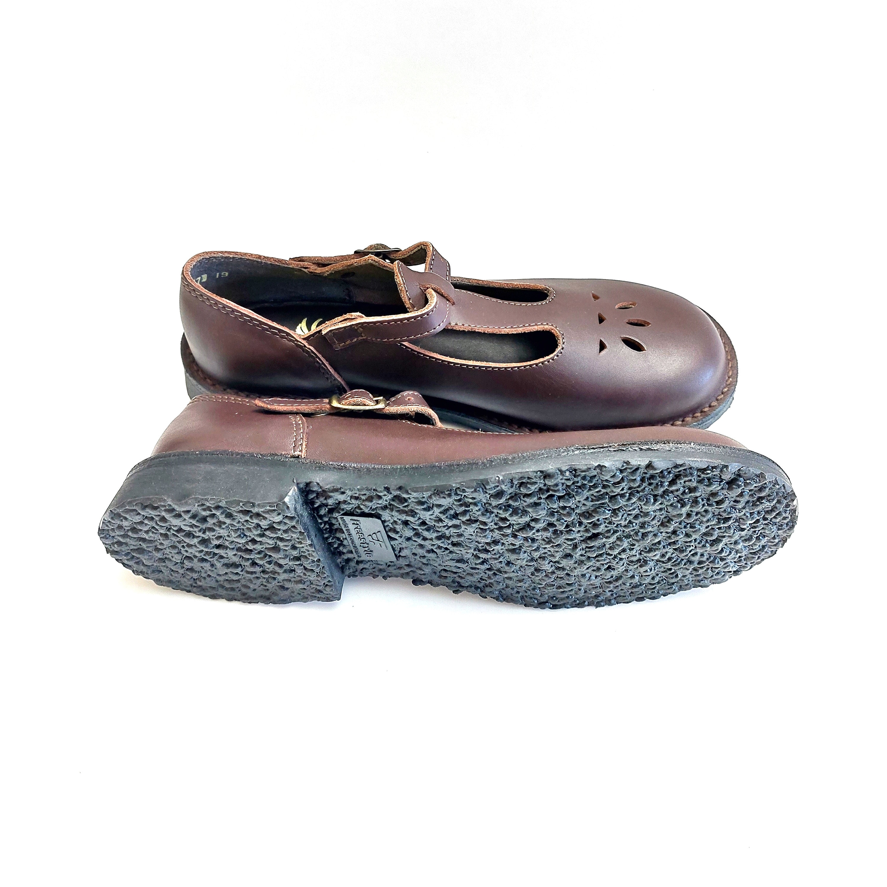 Handmade Mary Jane Dollie Black & Choc Ladies Shoe - Etsy UK