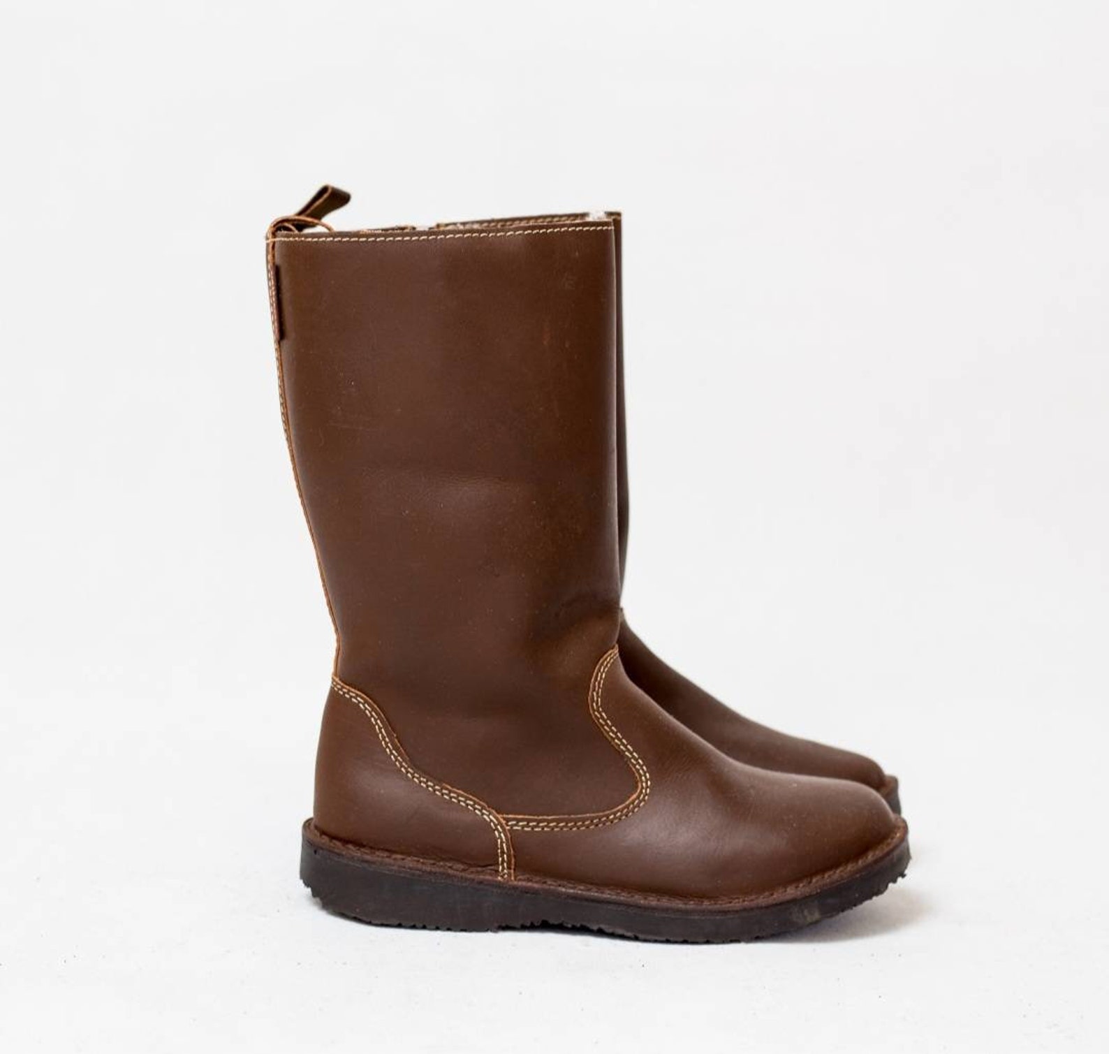 Warm Handmade Mid-calf Sutherland Genuine Leather Winter Boots - Etsy