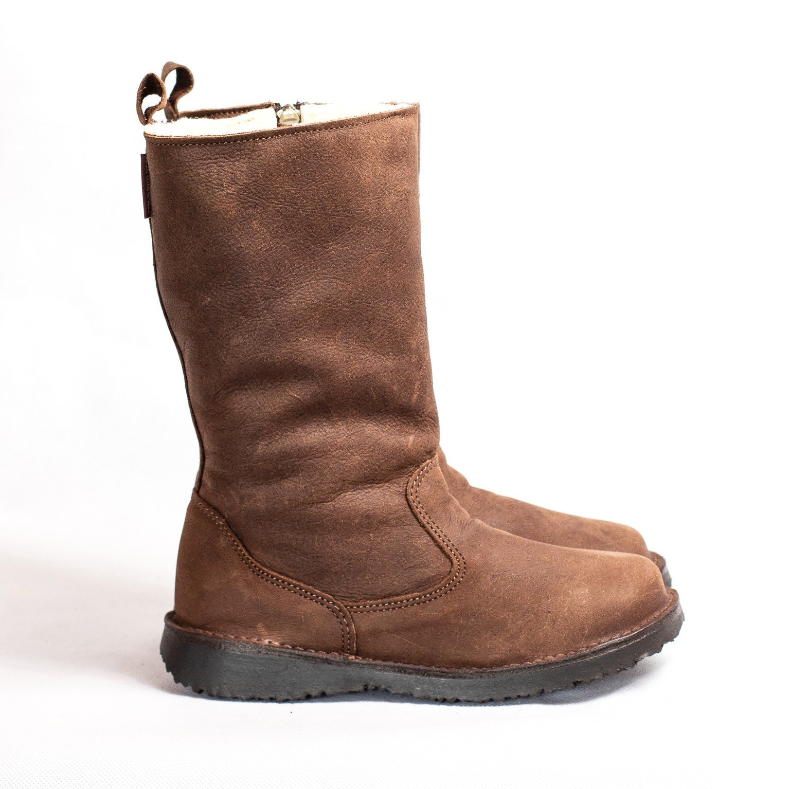Warm Handmade Mid-calf Sutherland Genuine Leather Winter Boots - Etsy