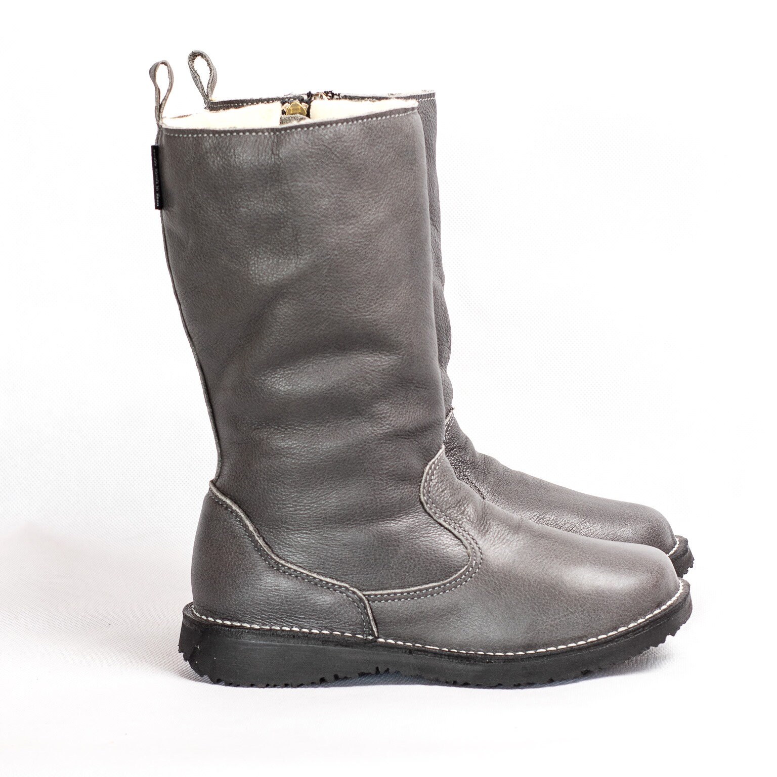 Warm Handmade Mid-calf Sutherland Genuine Leather Winter Boots - Etsy