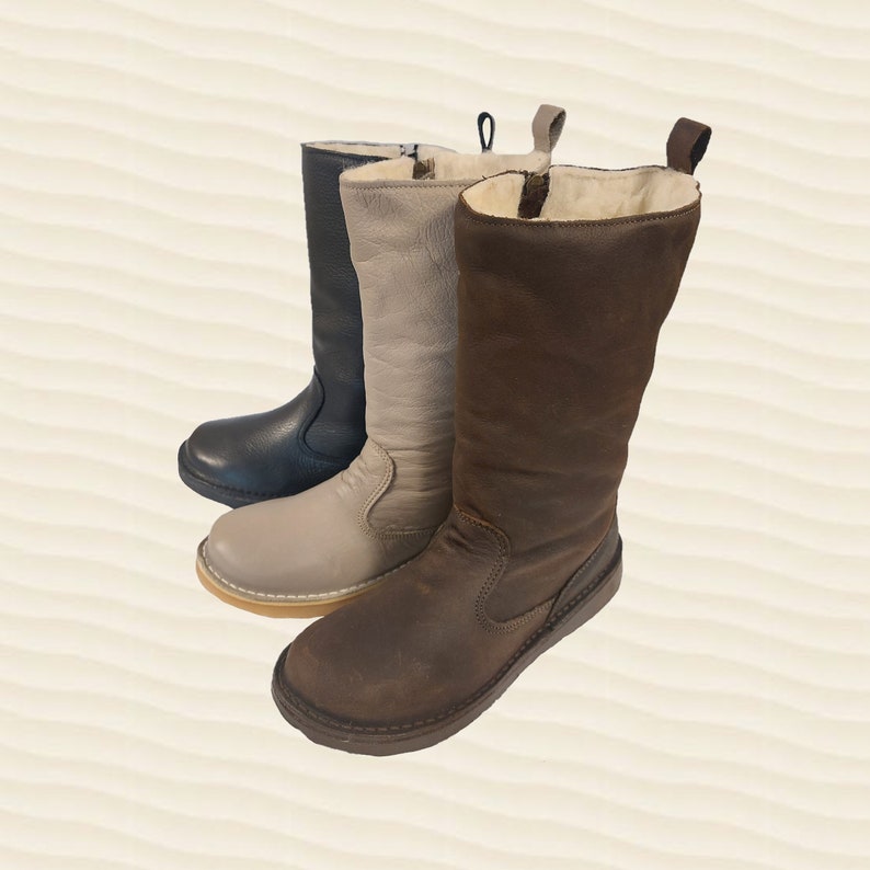 Warm Handmade Mid-calf Sutherland Genuine Leather Winter Boots - Etsy
