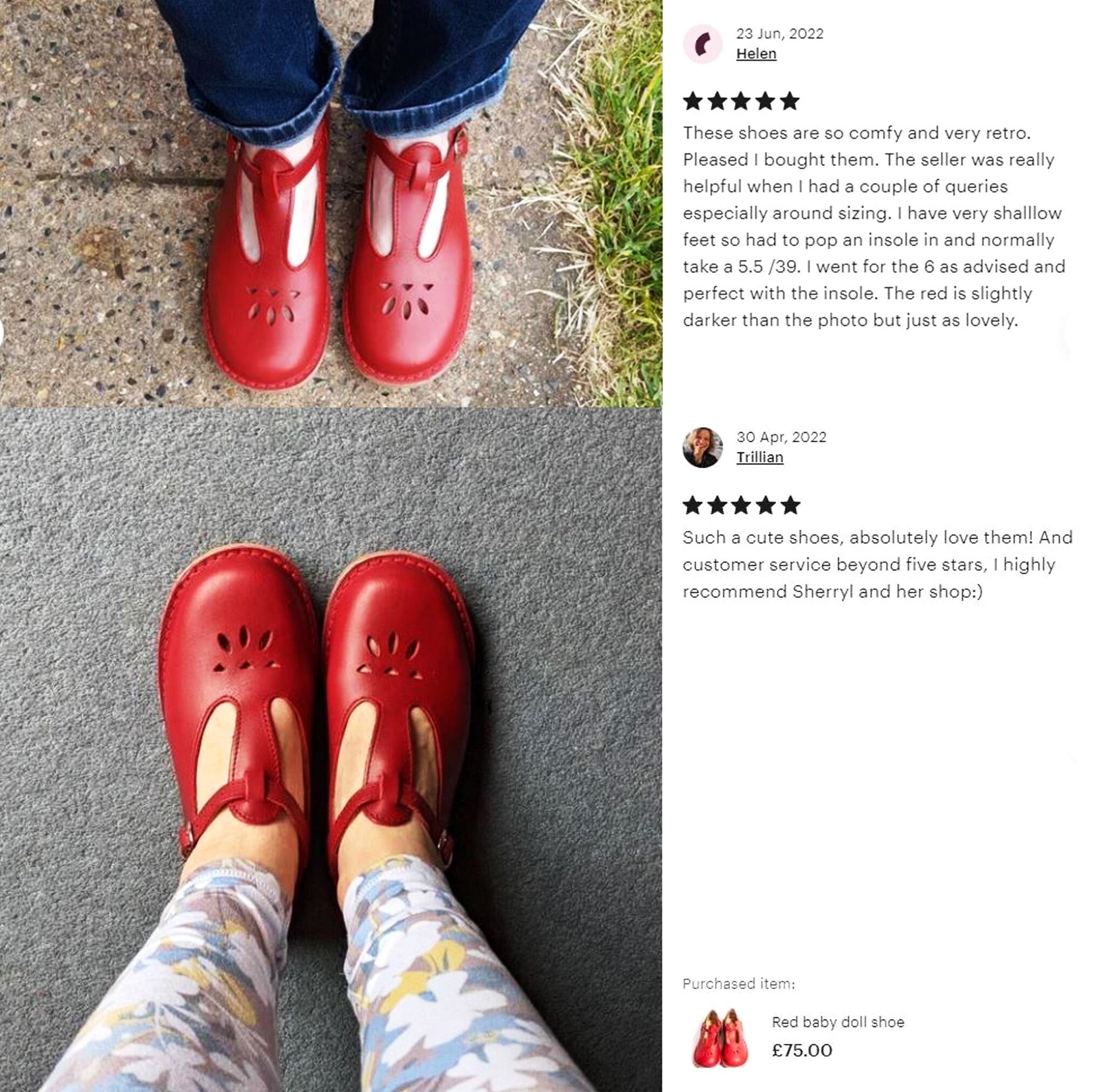 Handmade Mary Jane Dollie Ladies Shoe - Etsy UK