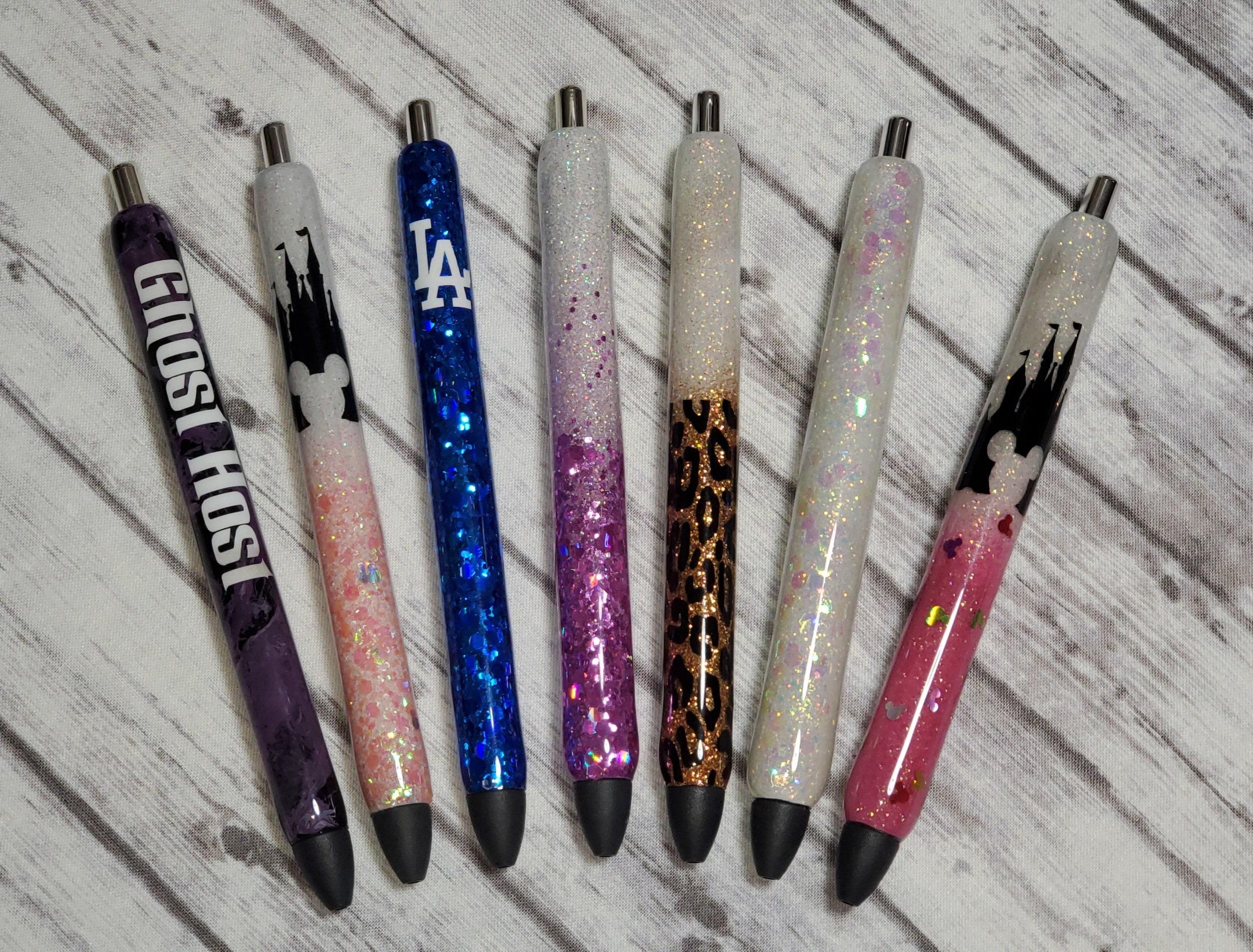 Office & School Supplies Office Blue Glitter Teardrop Resin Pen Home ...