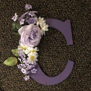 Flower and Designed Letters - Etsy