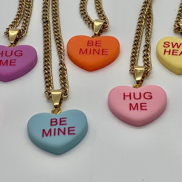 Candy Heart Necklace - Etsy