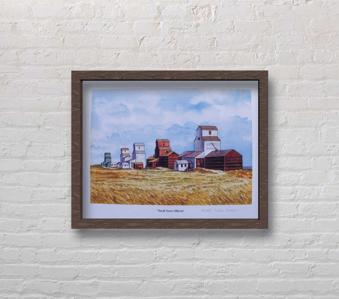 Grain Elevator Print | Chancellor, Alberta | Prairie Landscape | Rural ...