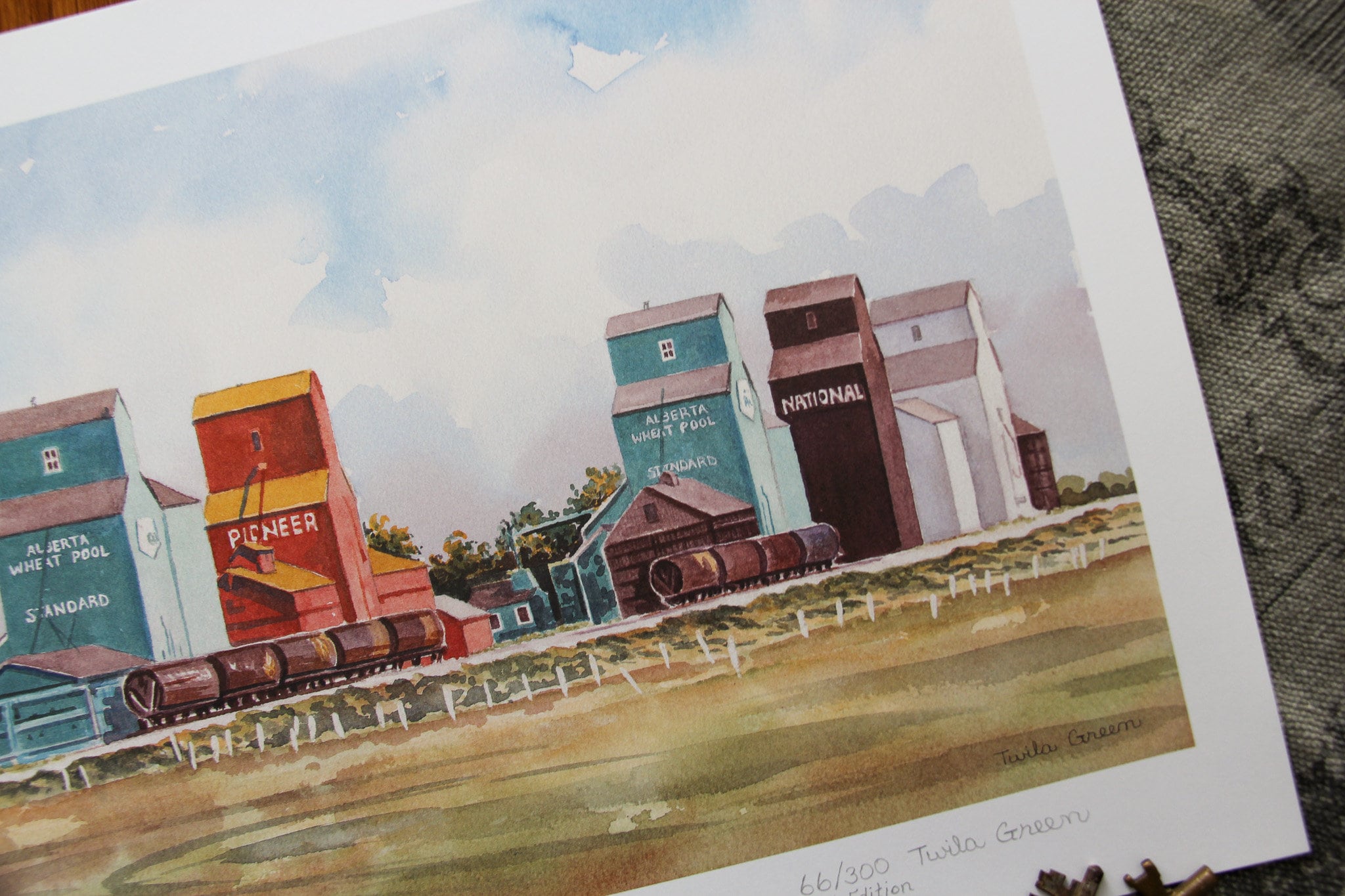 Grain Elevator Print | Standard, Alberta | Prairie Landscape | Rural ...