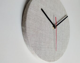 Linen Wall Clock - Etsy