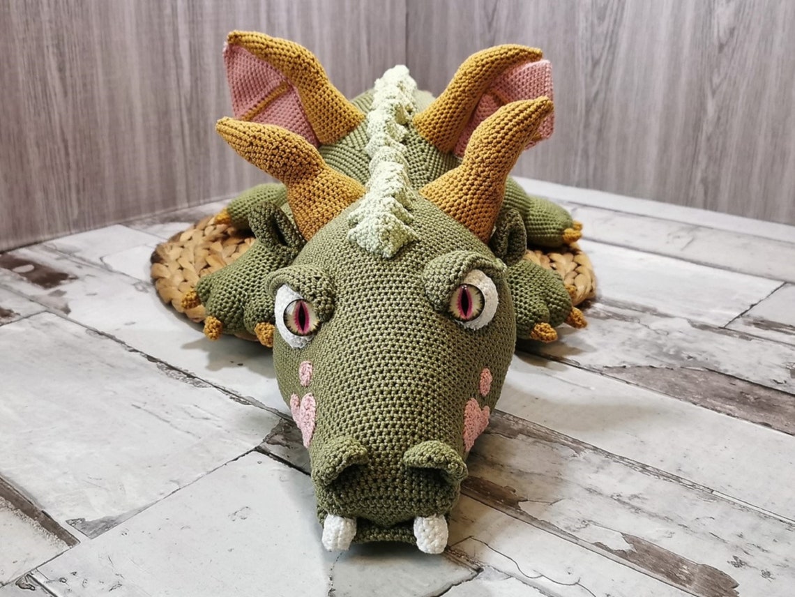 Crochet Pattern Zora the Dragon XXL - Etsy