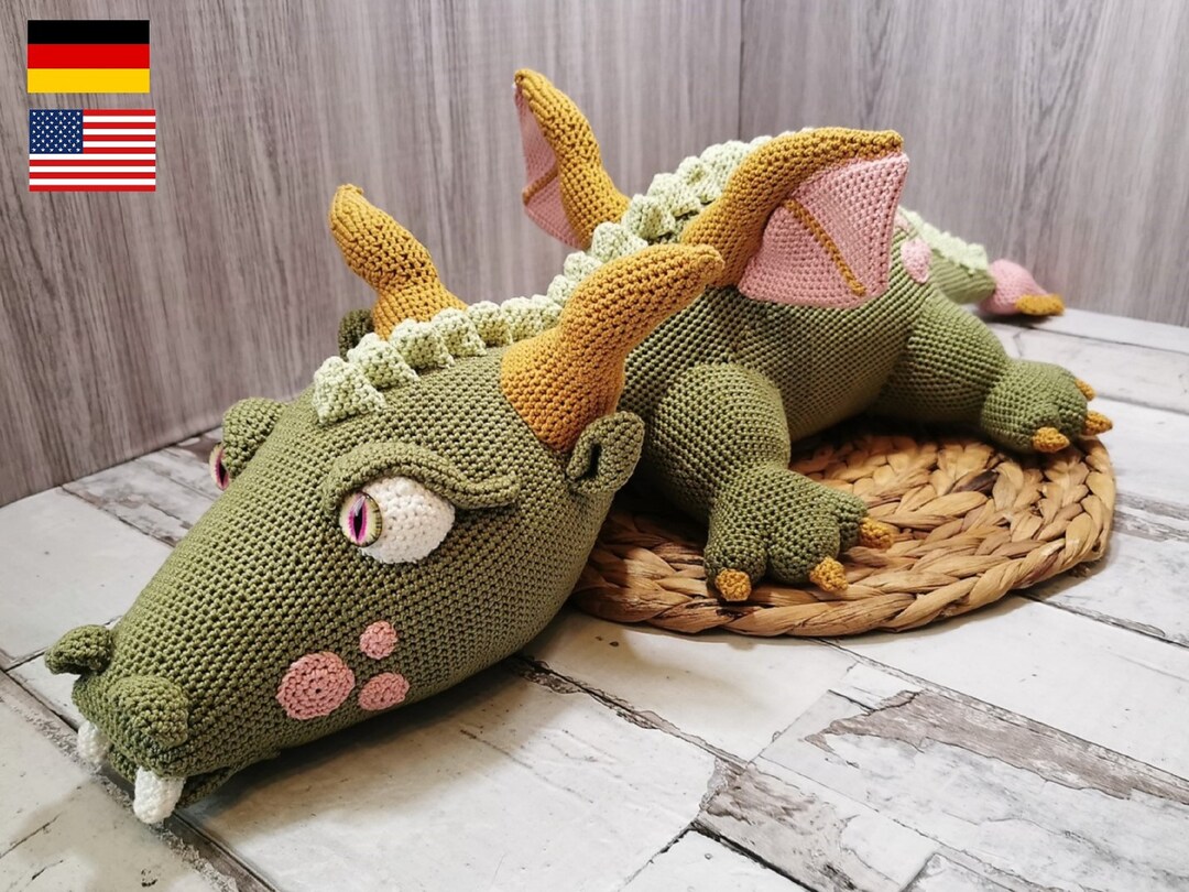Crochet Pattern Zora the Dragon XXL - Etsy