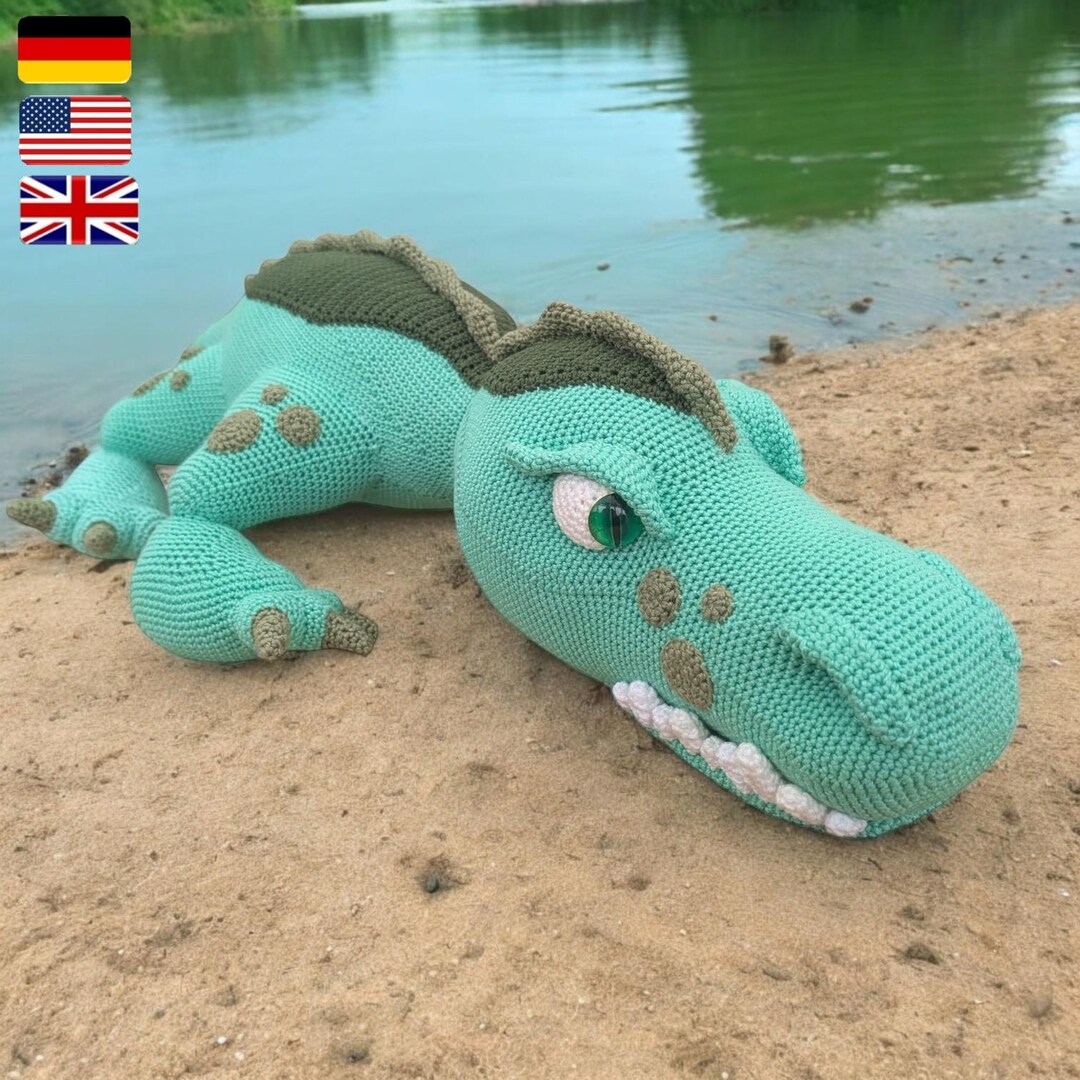 Kiri the Crocodile XXL (crochet Pattern German and English) - Etsy