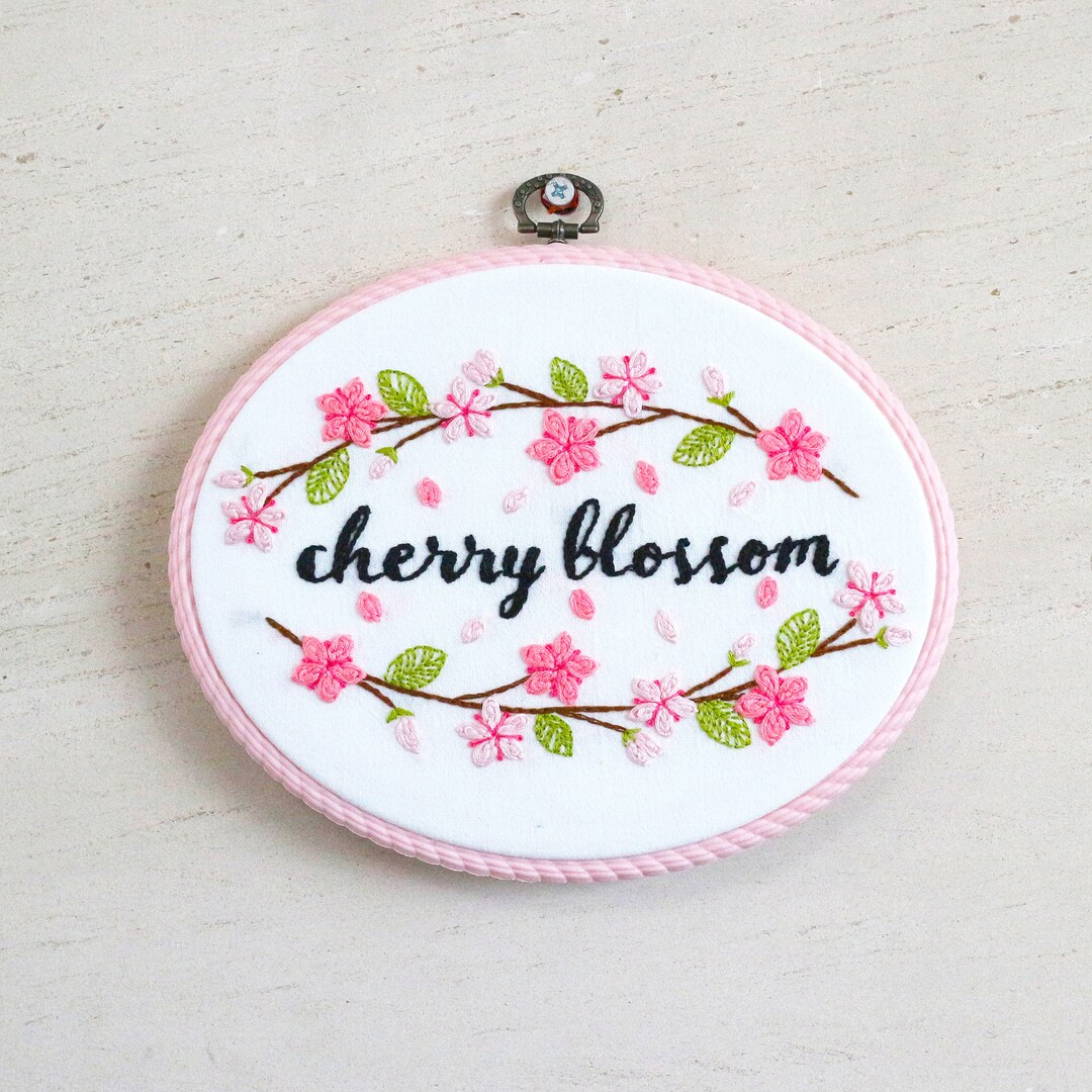 Cherry Blossom Hand Embroidery Pattern PDF - Etsy
