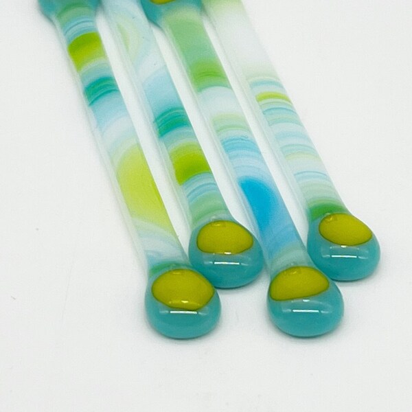 Fused Glass Swizzle Sticks - Etsy