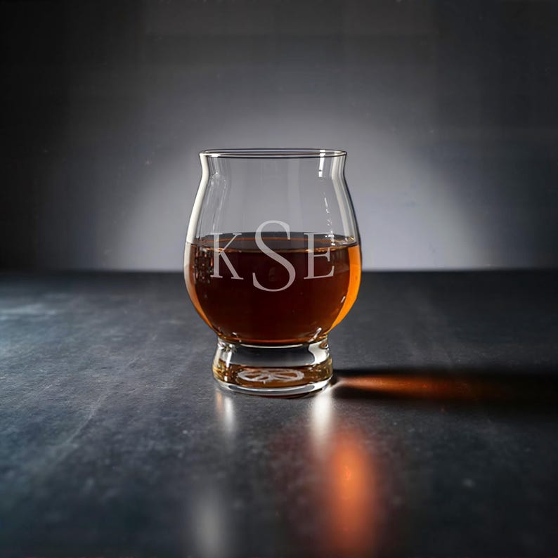 Bourbon Tasting Glass Set – Custom Engraved 8 Oz Glasses With Wooden ...