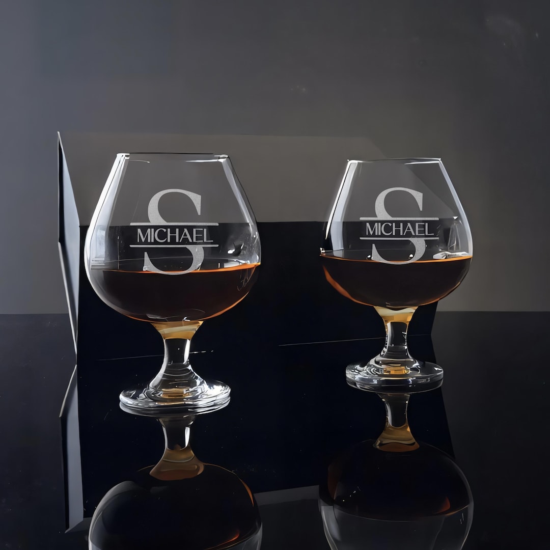 Engraved Brandy Glass Gift Set – Personalized 22 Oz Cognac Glasses - Etsy