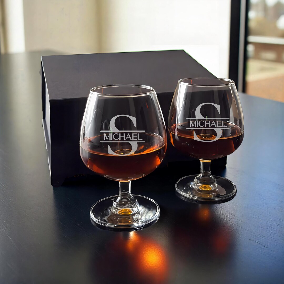 Personalized Whiskey Snifter – 12 Oz Engraved Brandy Glass Gift Set - Etsy