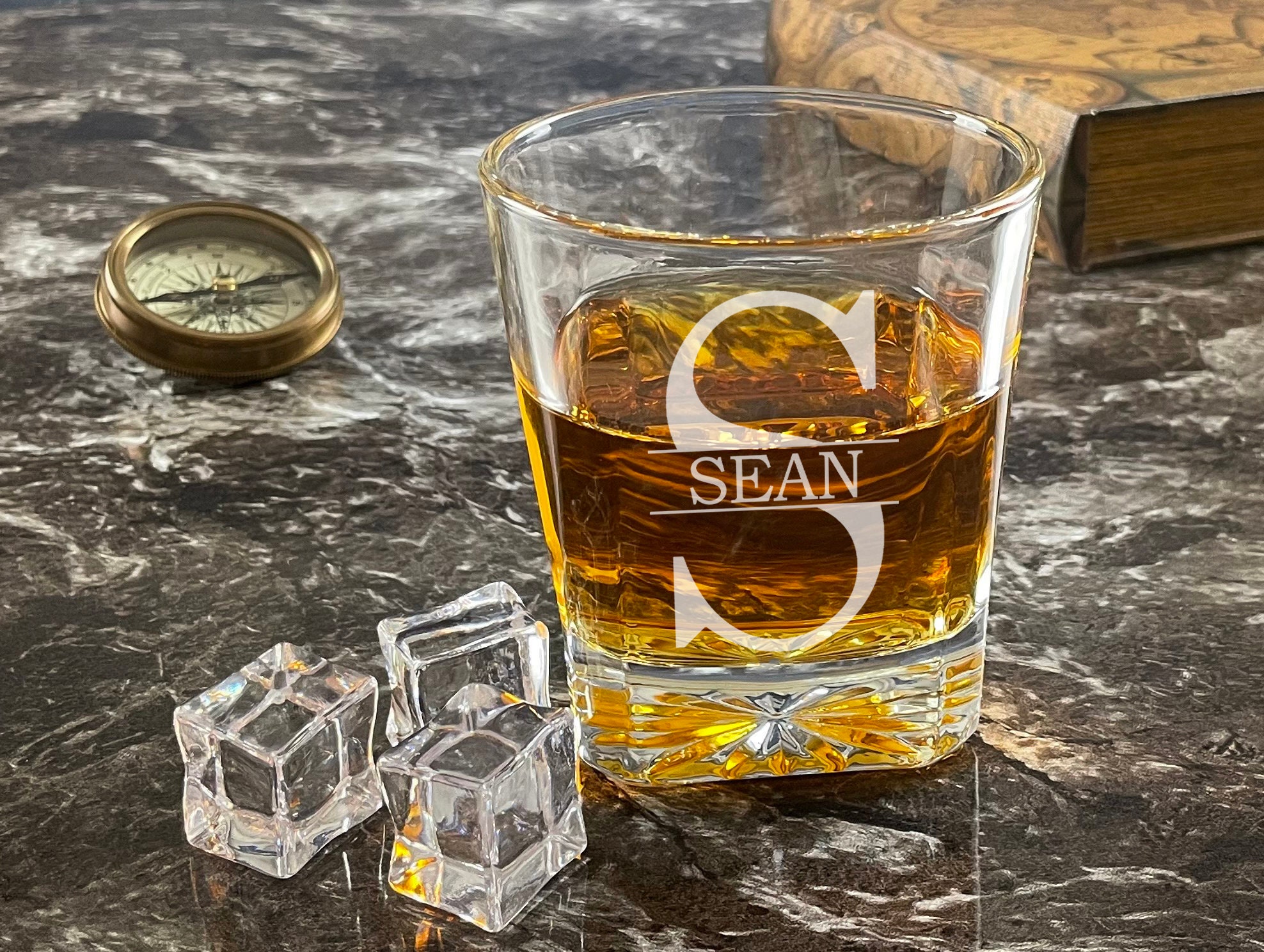 Whiskey Glass Bourbon Glass Engraved Whiskey Glass Etsy
