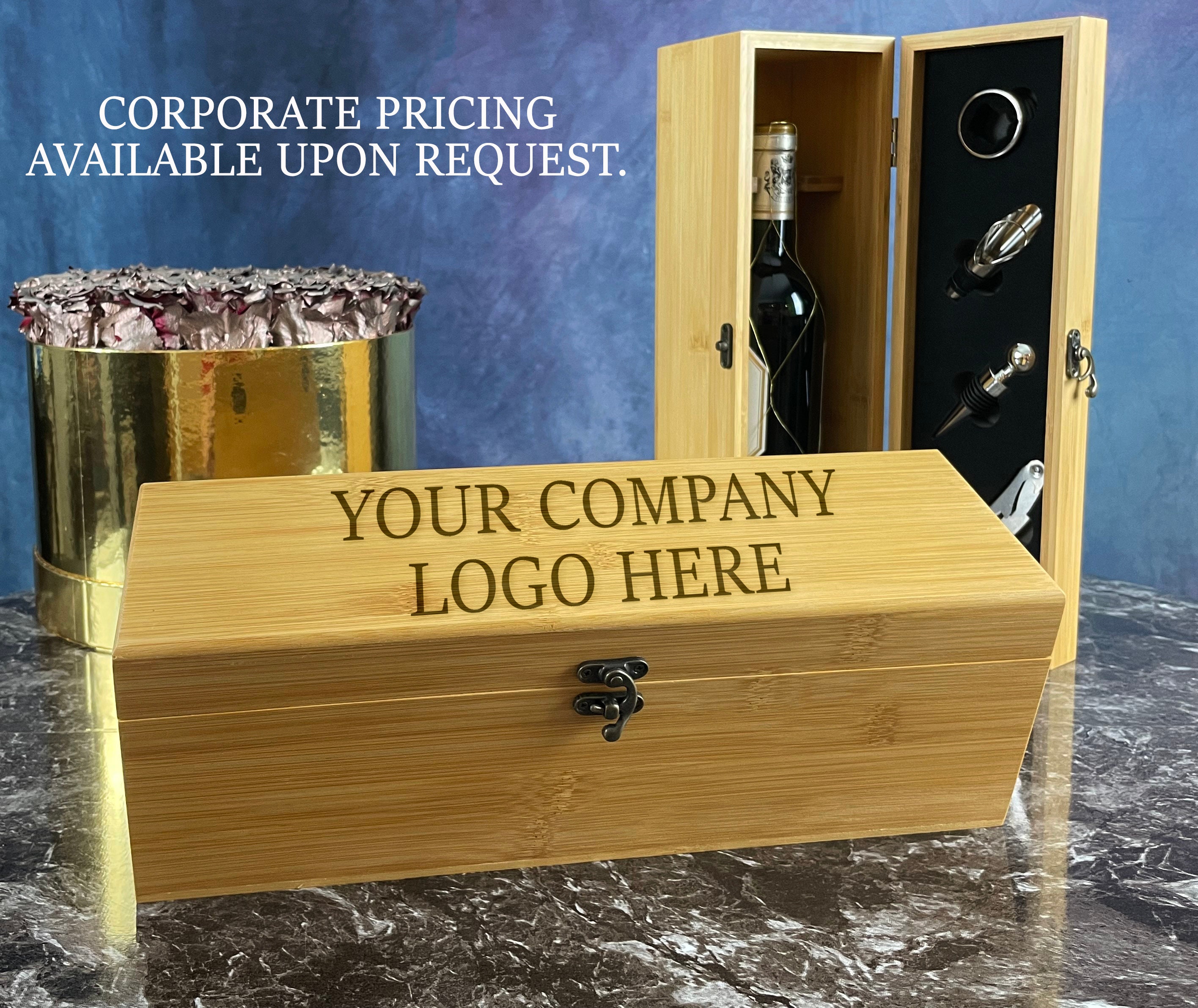Personalized Wine Box, Wine Bottle Opener, Custom Wine Box, Anniversary ...