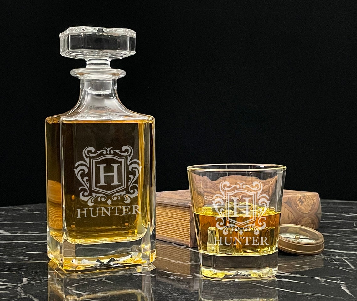 Engraved Decanter Custom Decanter Engraved Decanter Set | Etsy