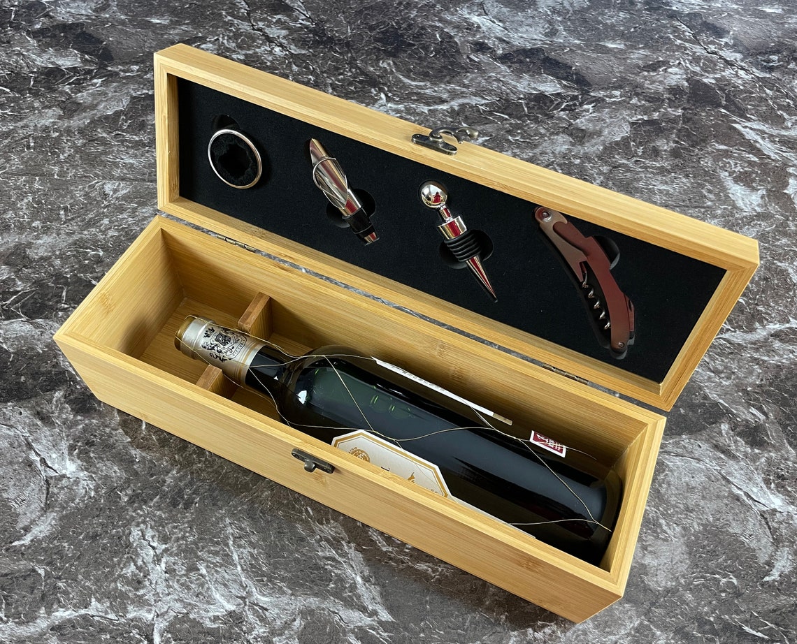 Wedding Wine Box, Wine Bottle Opener, Wine Box, Mothers Day Gift ...