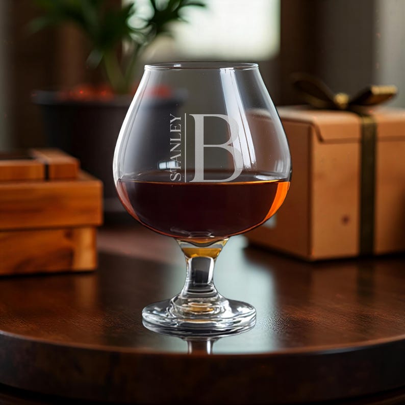 Engraved Brandy Glass Gift Set – Personalized 22 Oz Cognac Glasses - Etsy