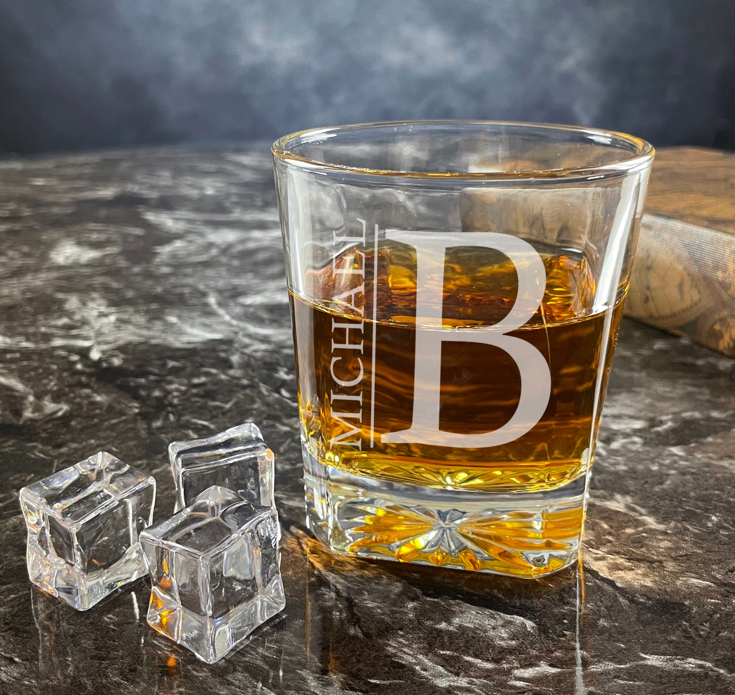 Whiskey Glass Bourbon Glass Engraved Whiskey Glass Etsy