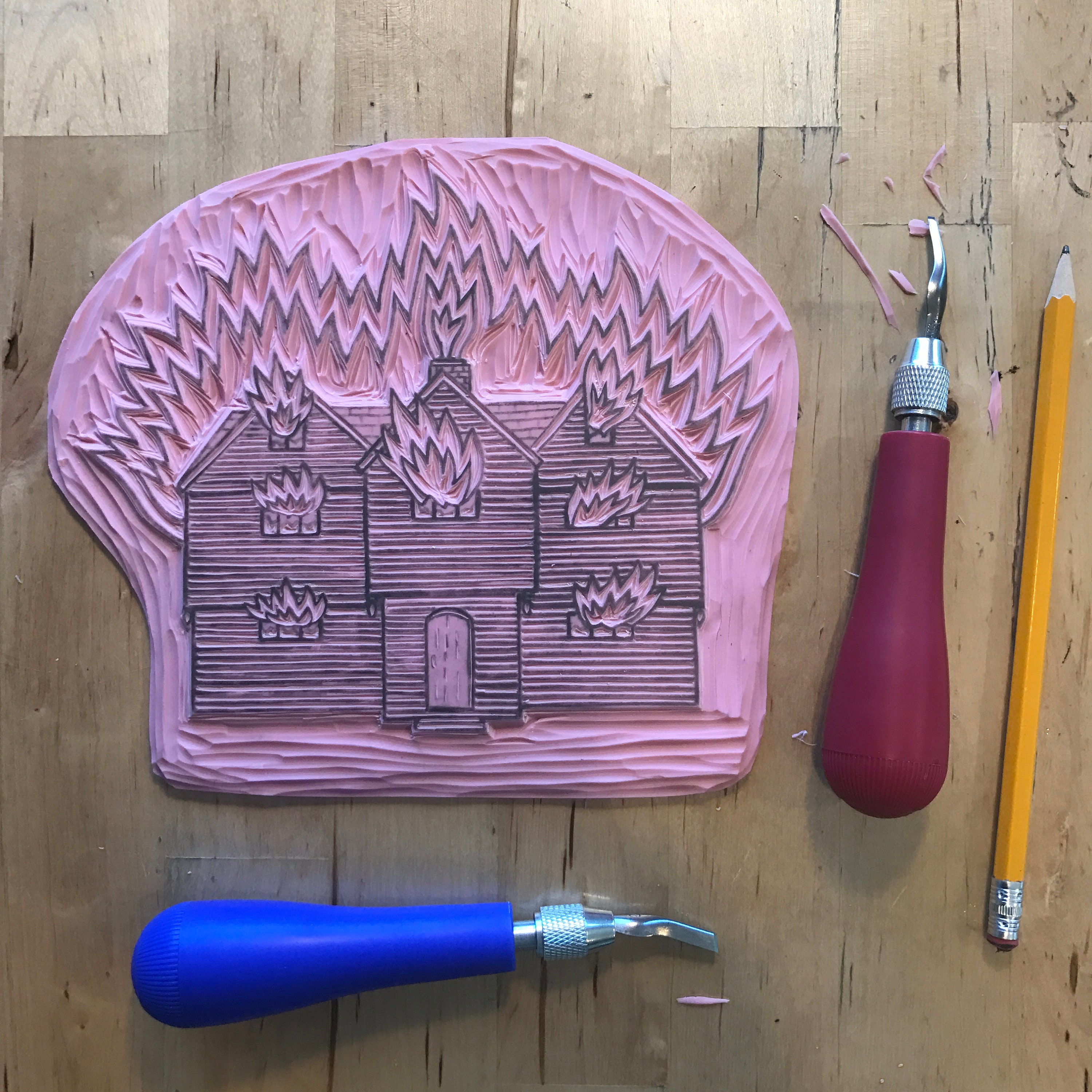 The Witch House on Fire Enamel Pin | Etsy