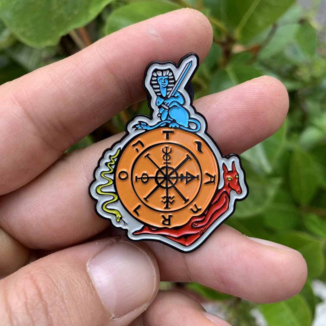 The Wheel of Fortune Tarot Enamel Pin - Etsy