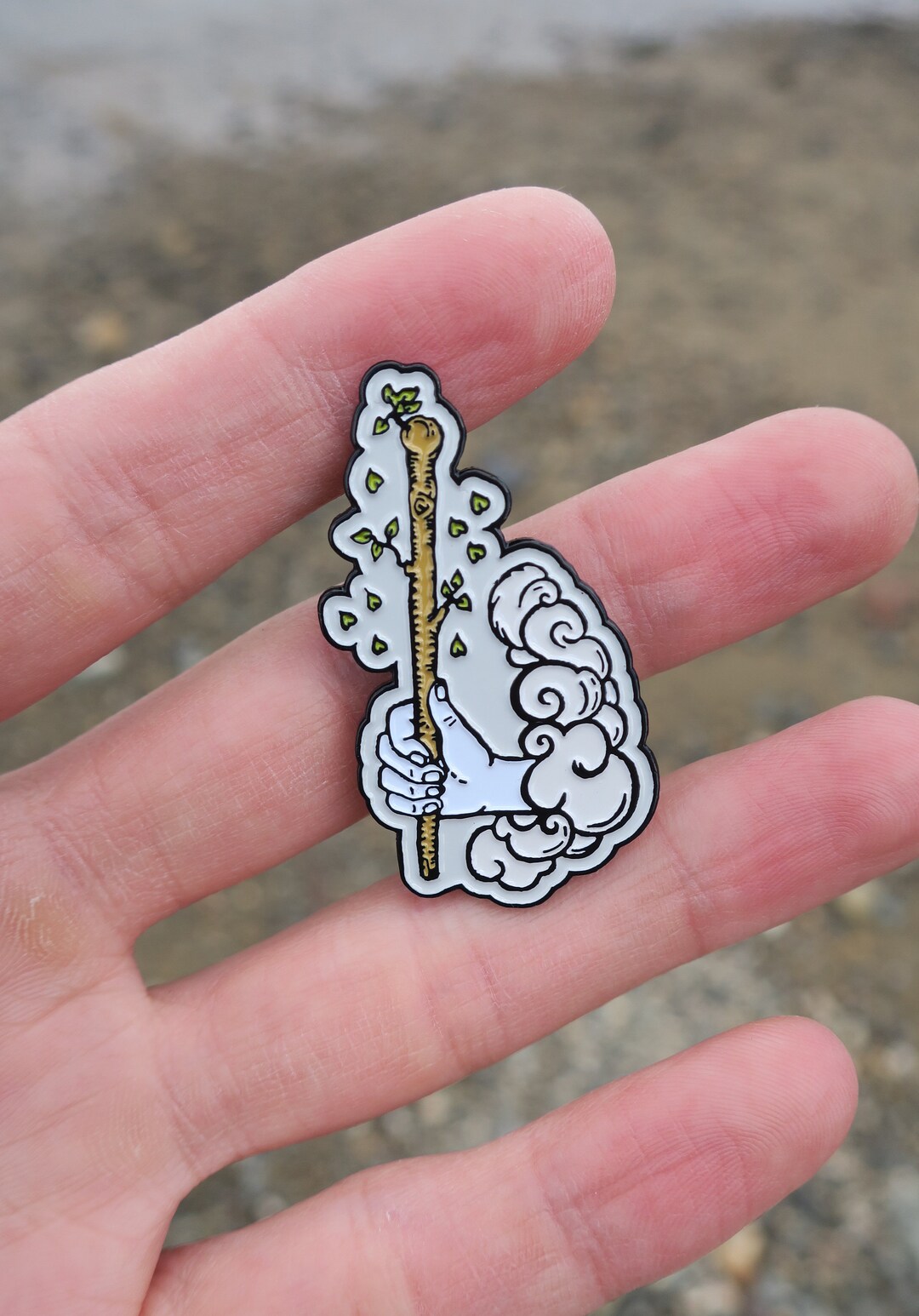 Ace of Wands Enamel Tarot Pin - Etsy