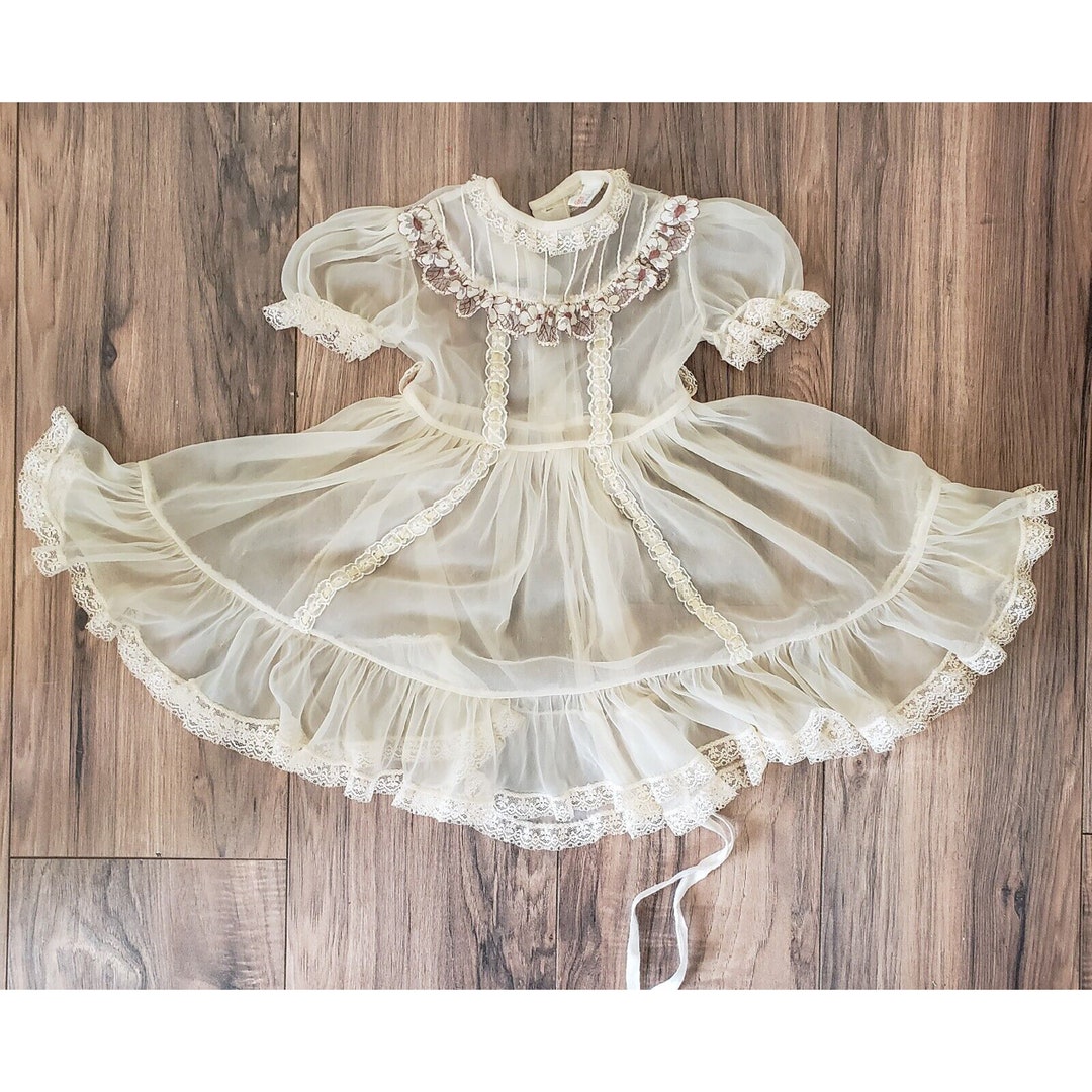 Vintage 30s 40s Catalina Girls Nylon Frilly Sheer CIRCLE DRESS - Etsy ...