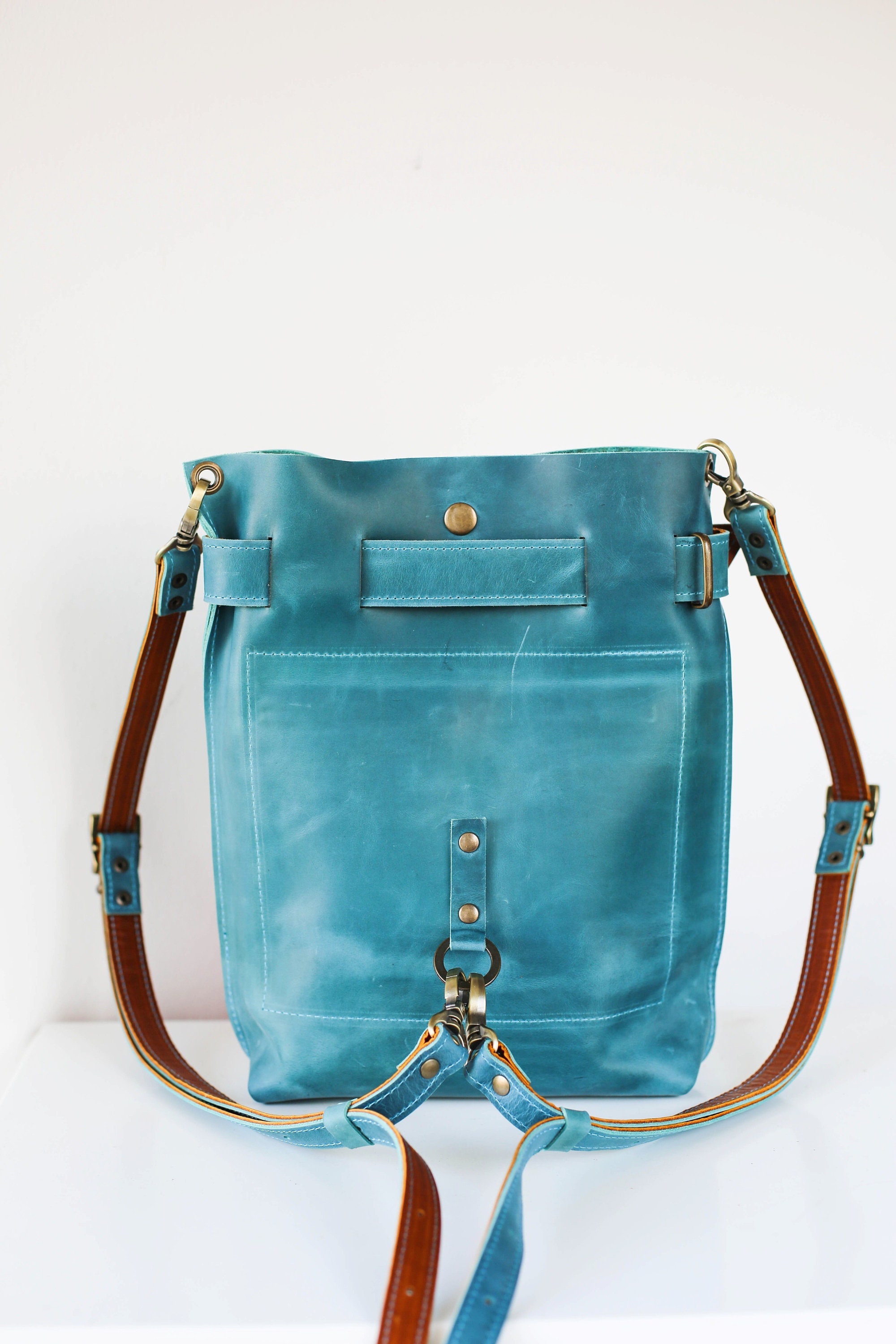 Leather Backpack Women, Convertible Backpack, Leather Gift for ...