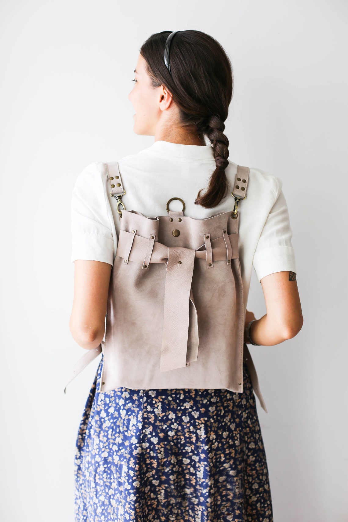 Mochila convertible para mujer mochila de cuero para mujer - Etsy España
