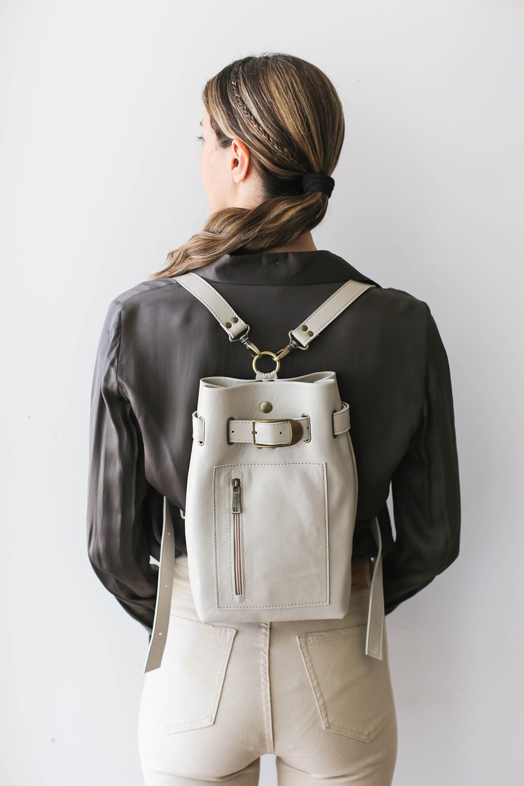 Leather Backpack Purse Soft Leather Bag for Women - Etsy