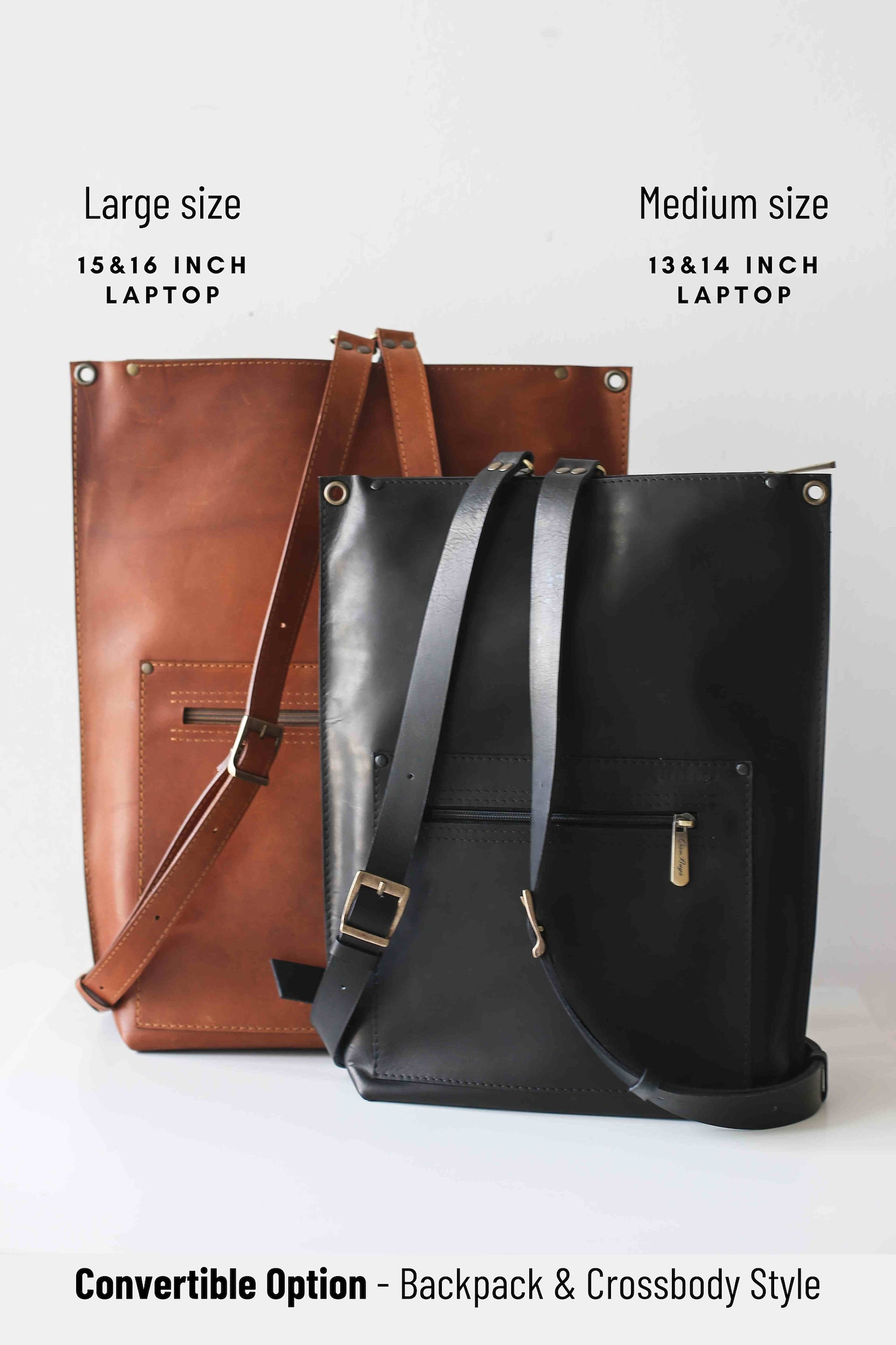 Leather Backpack Women, Slim Leather Backpack Purse With Zipper ...