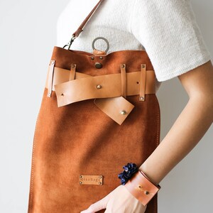 Leather Backpack, Cognac Brown Backpack, Brown Suede Bag, Boho Backpack ...