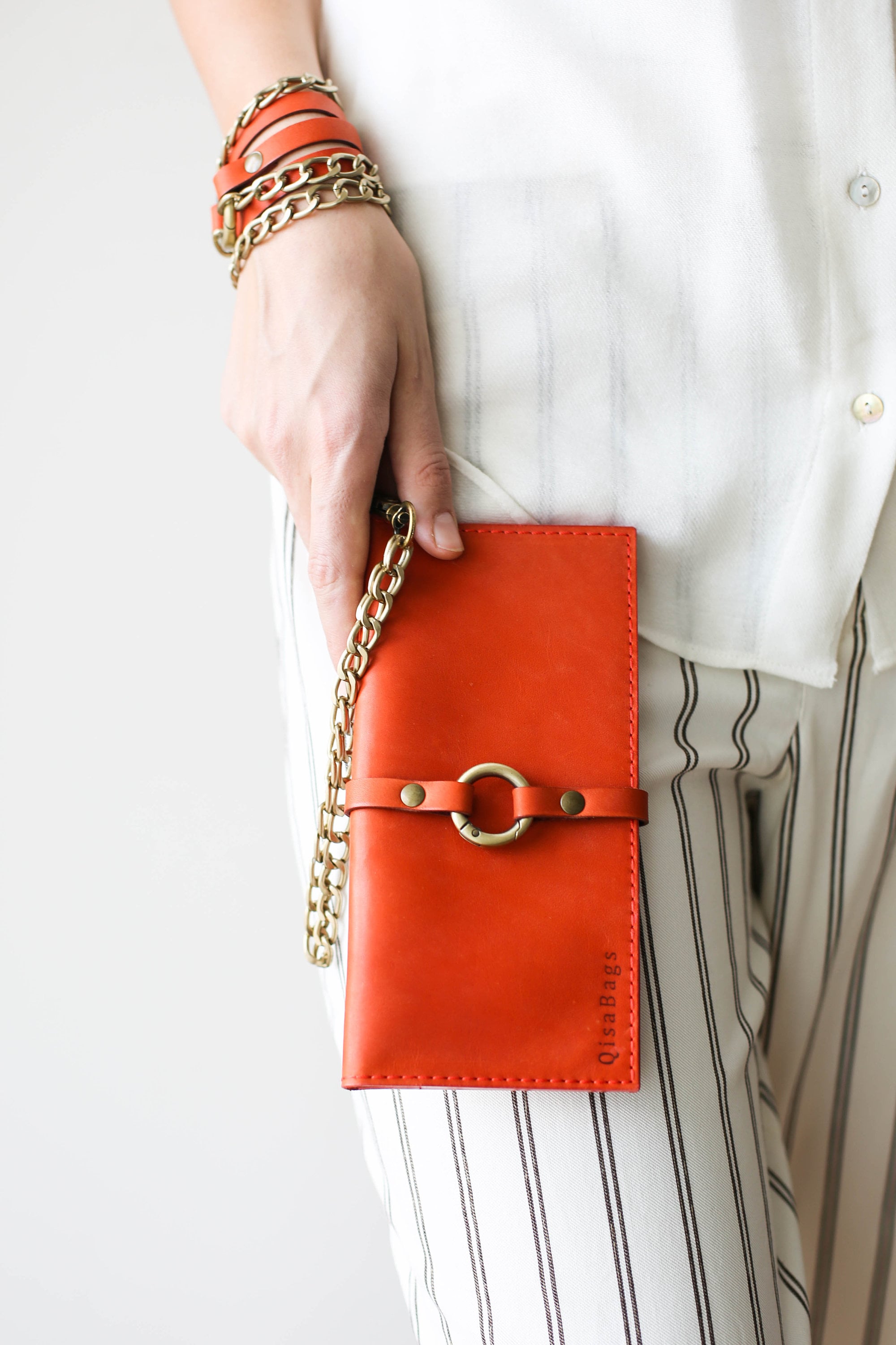 Carteras de cuero para mujer cartera de cuero delgado | Etsy