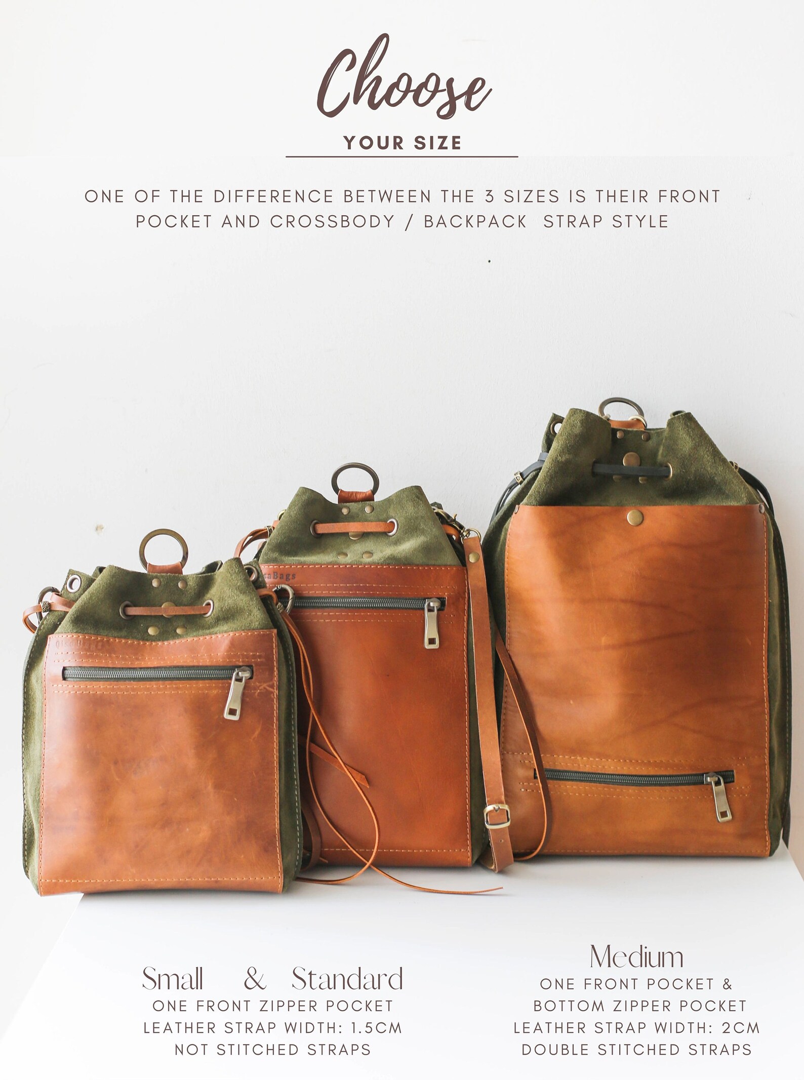 Leather Bucket Bag Leather Backpack Purse Leather Bag | Etsy